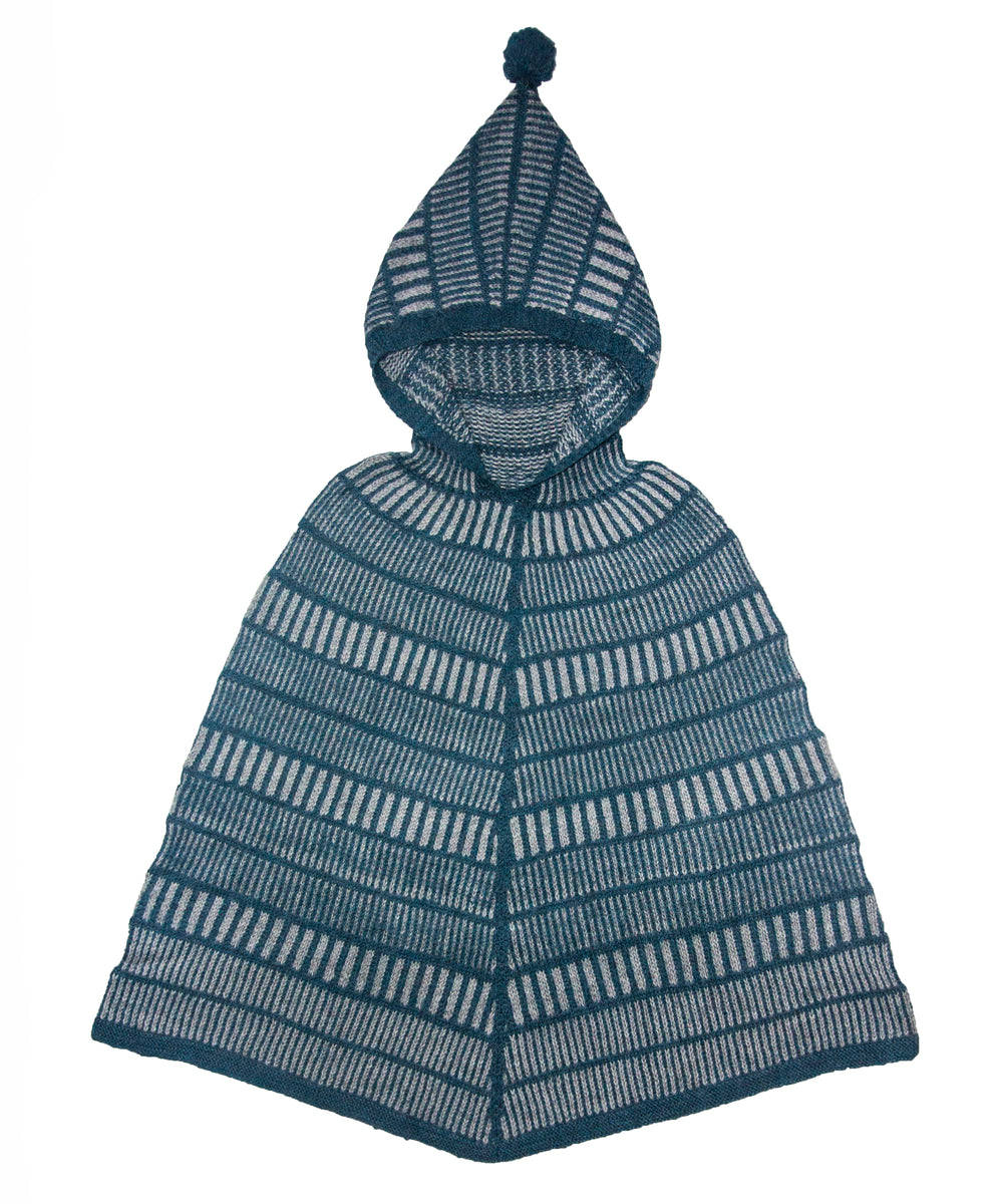 Raya Cape with Hood | Hand-Knitted Alpaca Kidsâ€™ Cape – Miou Kids