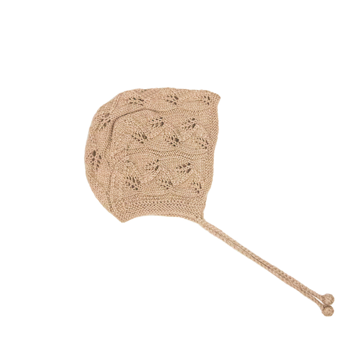 Alpaca Leaf Bonnet - Plant Dyed | Hand-Knit Alpaca Bonnet – Miou Kids